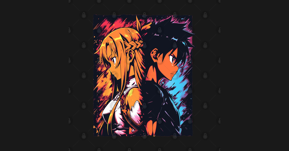 kirito asuna - Sword Art Online - T-Shirt | TeePublic