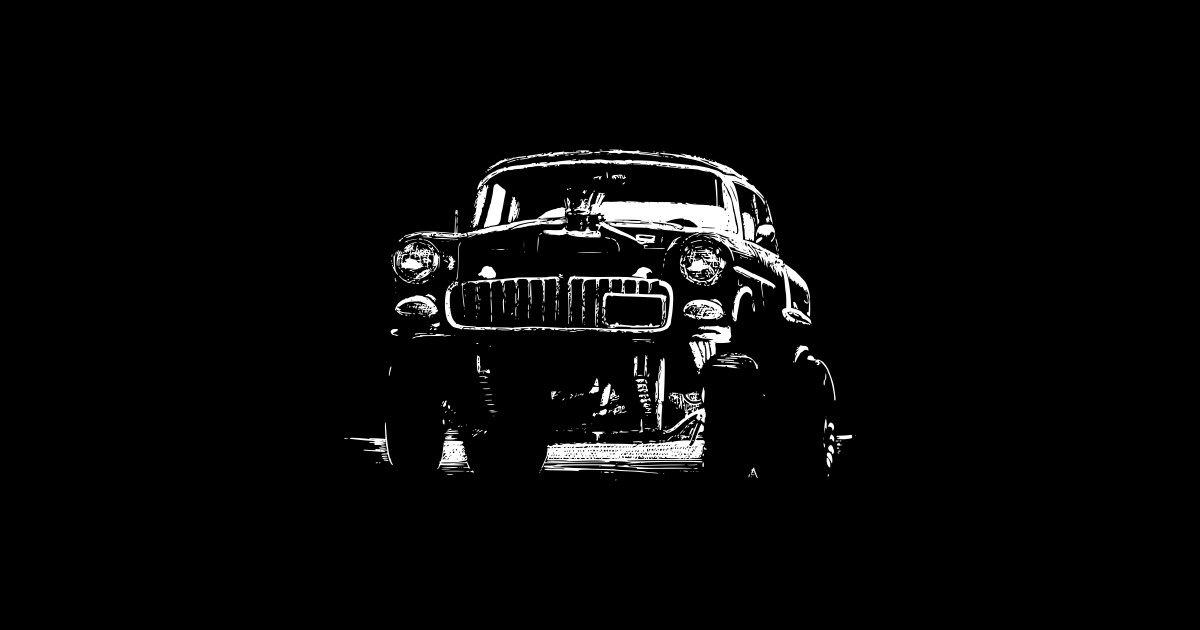 55 Chevy Gasser Racer Gasser Sticker Teepublic