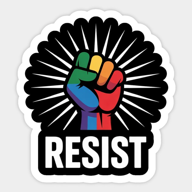 Rainbow Resist Trump Anti-Trump LGBT Gay Pride - Rainbow Resist Trump ...