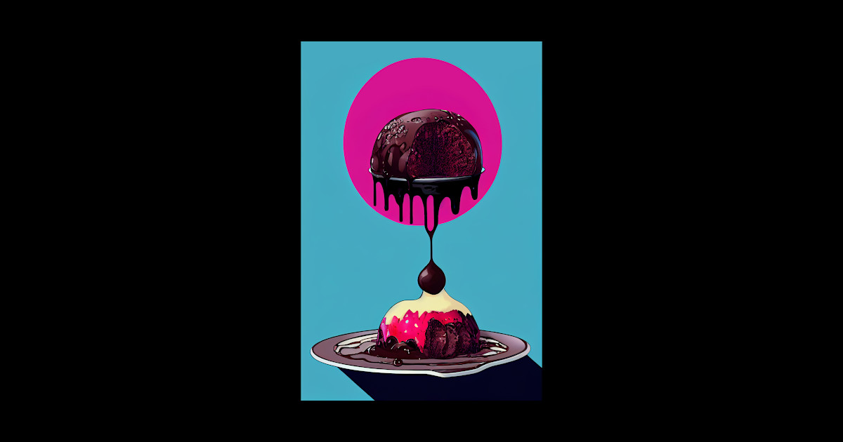 Melting chocolate lava cake - Melting Chocolate Lava Cake - Sticker ...