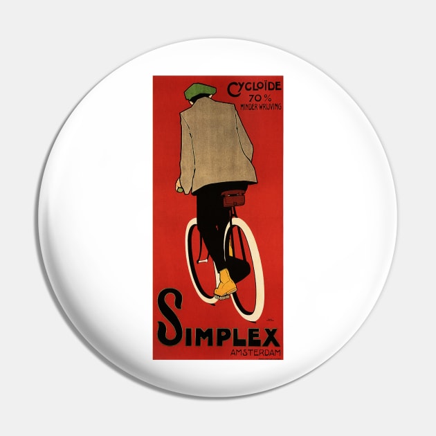 Vintage Bicycle Poster SIMPLEX Amsterdam Retro Advertisement - Antique ...
