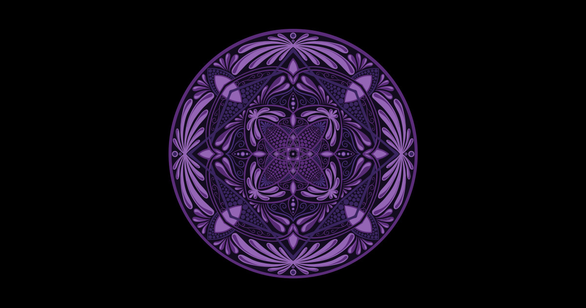 Third Eye Purple Mandala - Mandala - Sticker | TeePublic