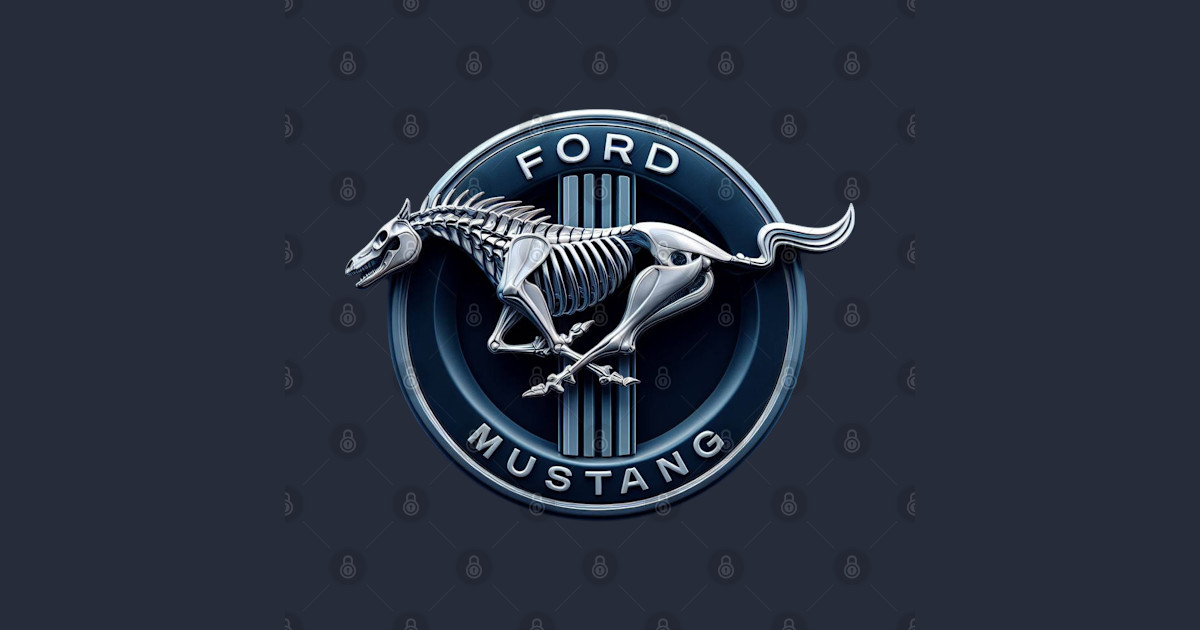 Skeleton Ford Mustang - Ford Mustang - T-Shirt | TeePublic