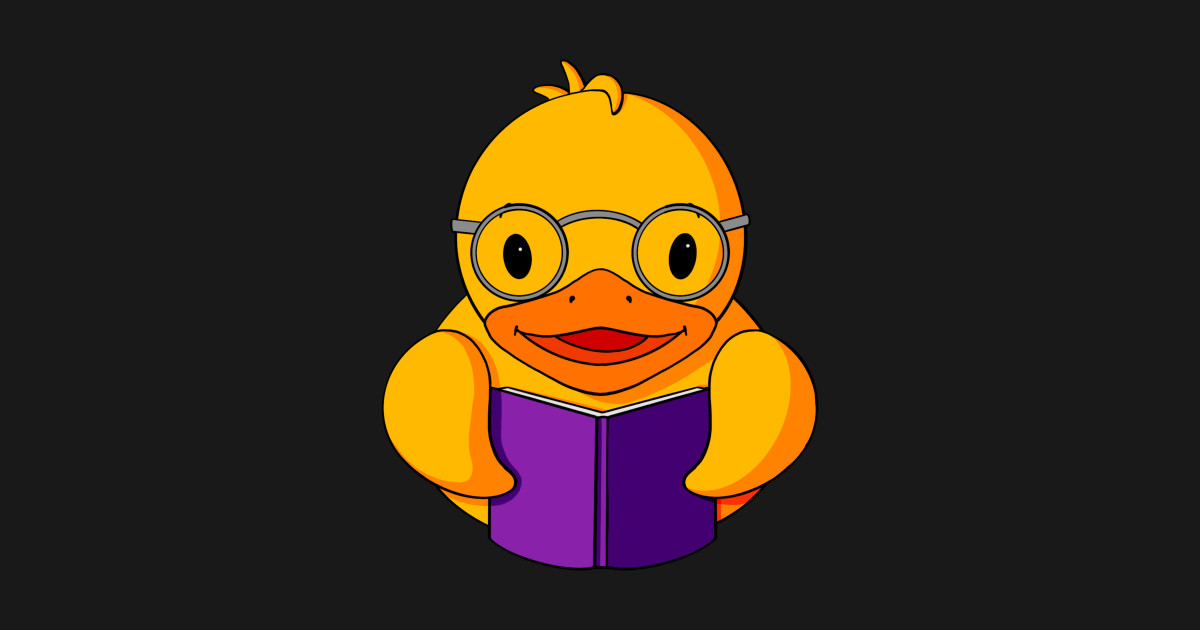 Reading Rubber Duck - Duckie - T-Shirt | TeePublic