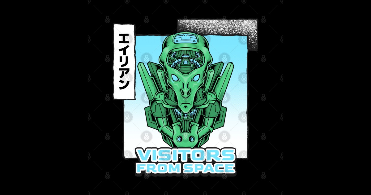 visitors from space - Space Visitors - Sticker | TeePublic