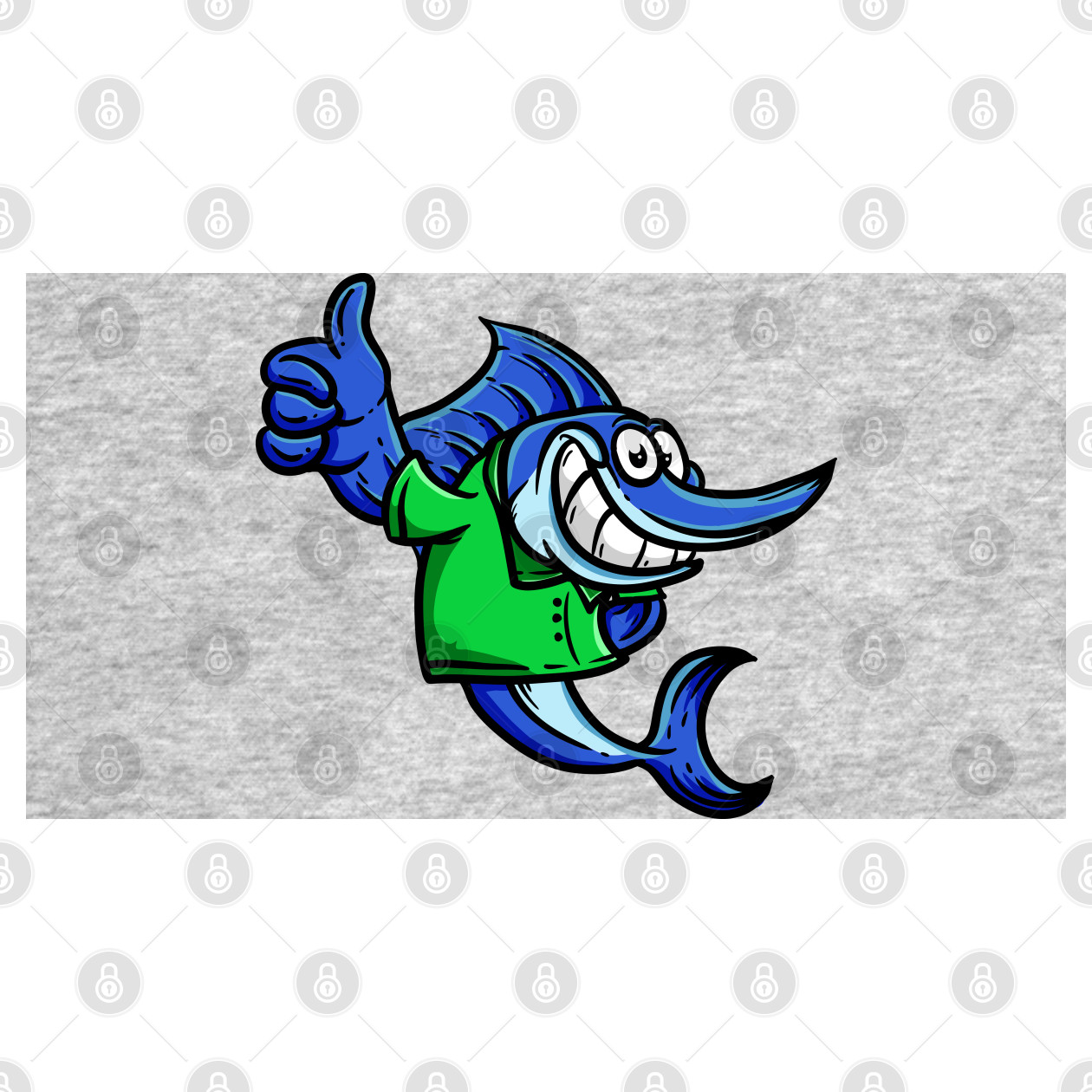 Cute Anthropomorphic Human-like Cartoon Character Swordfish in Clothes ...