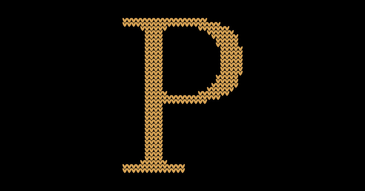 Monogram Knit Sweater Letter P - Christmas Sweater - Sticker | TeePublic