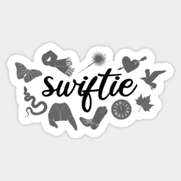 Swiftie Symbols - Black - Swiftie - Sticker | TeePublic