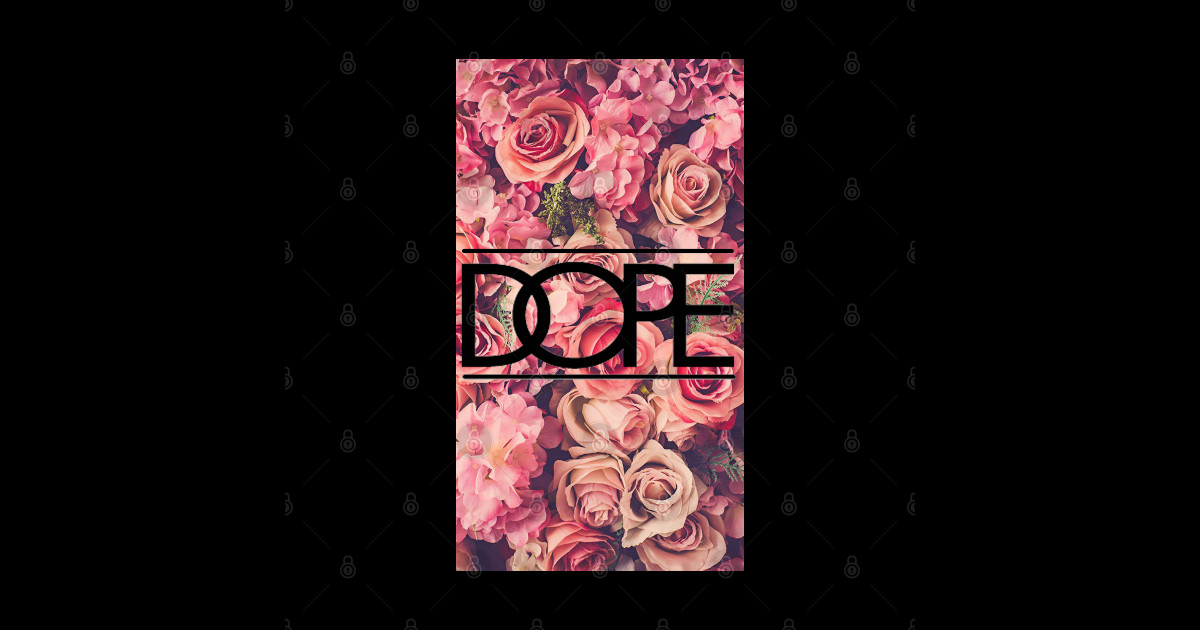 DOPE rose flower - Roses - Sticker | TeePublic
