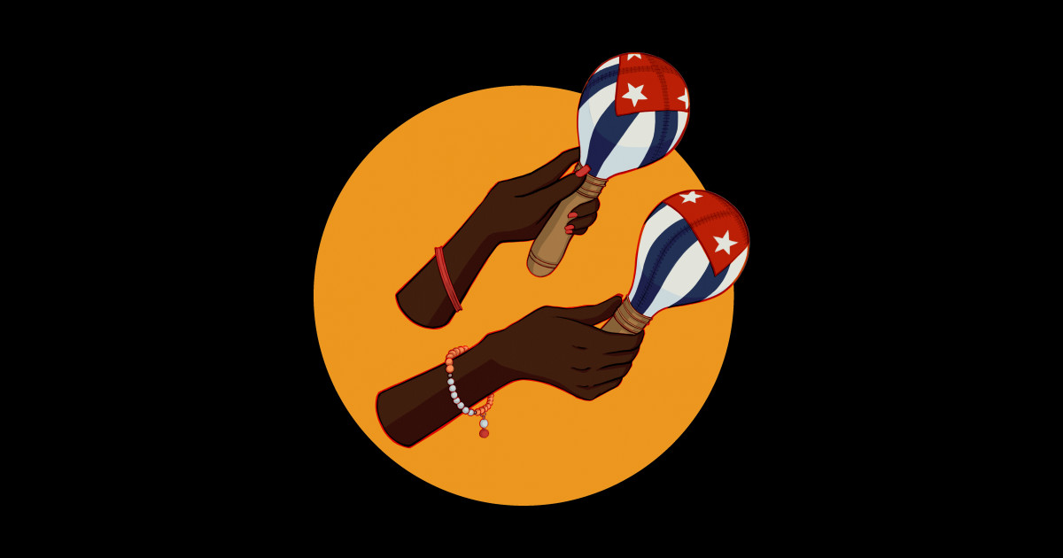 Cuban Maracas - Tropical - Sticker | TeePublic