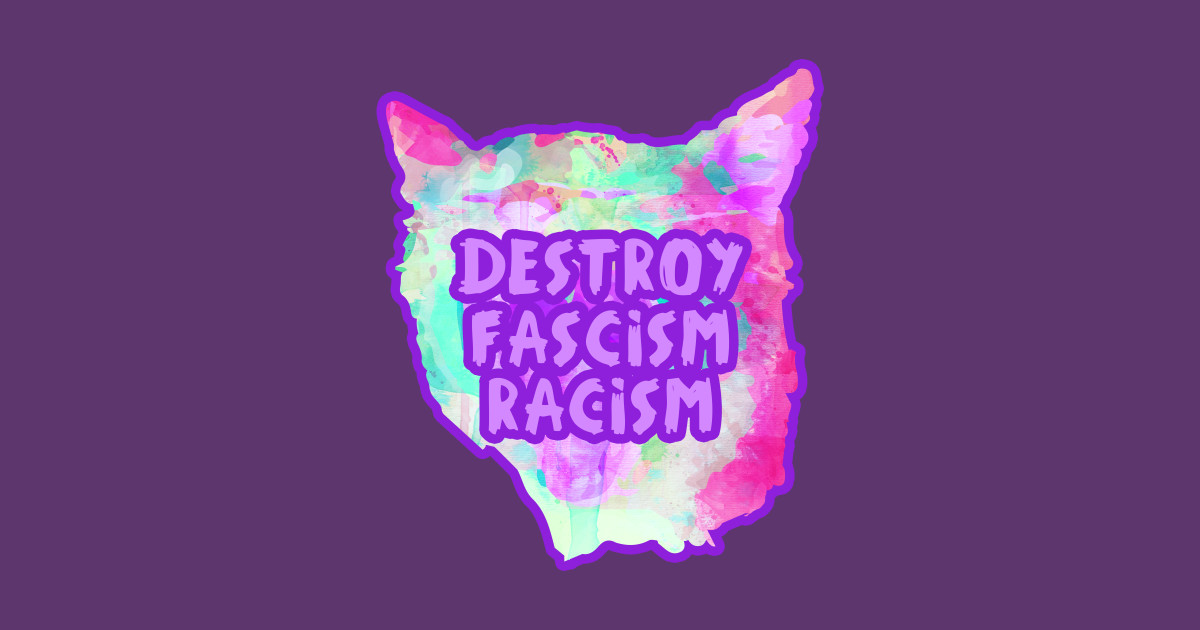 Cat the Destroyer - Antifascism - T-Shirt | TeePublic