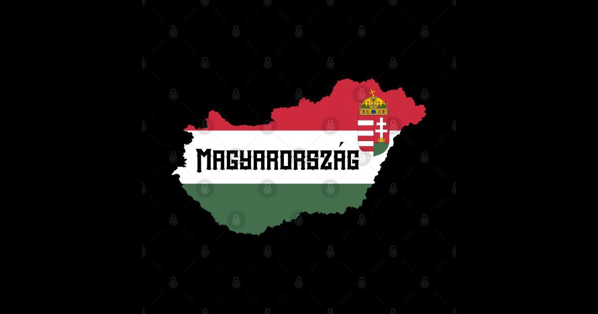 Hungary flag & map - Hungary - Sticker | TeePublic