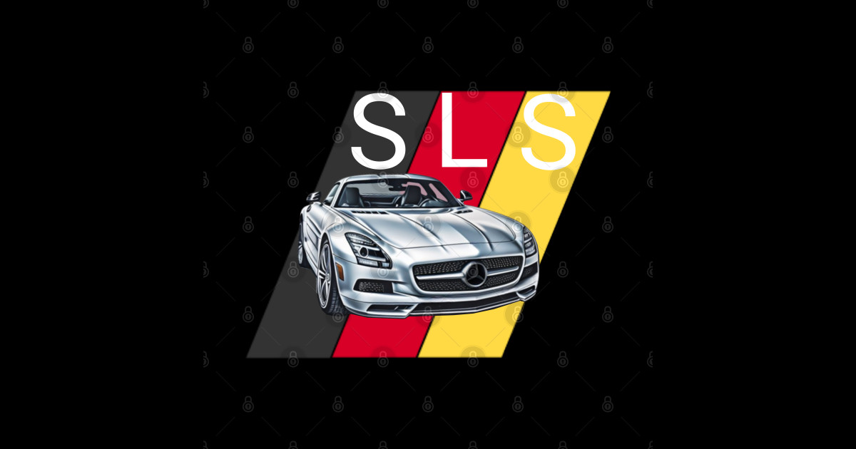 Mercedes Benz SLS victor art with Germany flag - Mercedes Sls - Posters ...