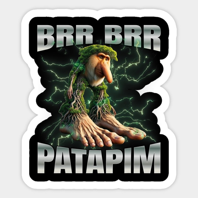 Brr Brr Patapim Italian Brainrot Meme - Brr Brr Patapim - Sticker ...