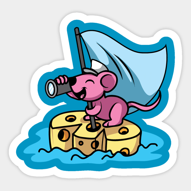 Captain Mouse - Petanimations - Sticker | TeePublic