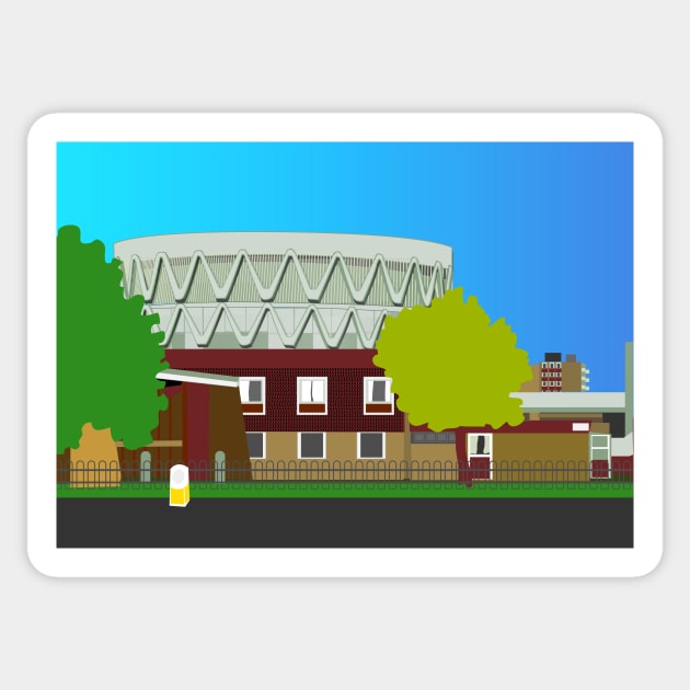 La Ronde skyline- Billingham - Architectural - Sticker | TeePublic