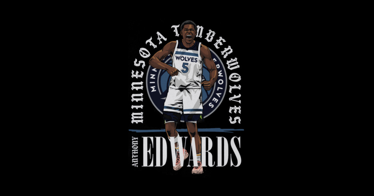 Anthony Edwards Minnesota Shield - Anthony Edwards - Sticker | TeePublic