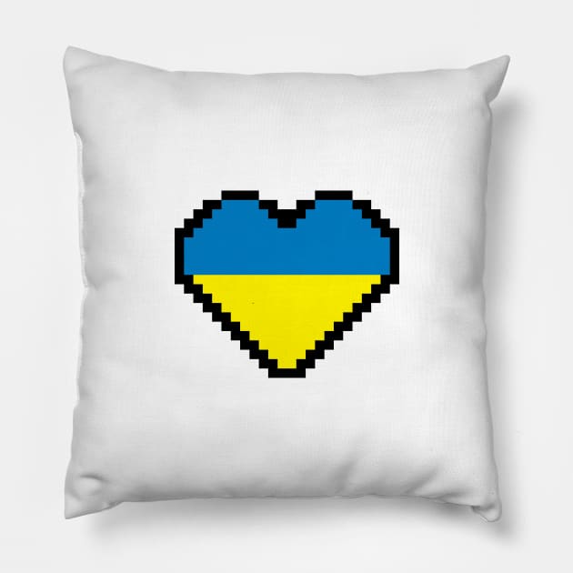 Ukraine Flag Pixel Art, Ukranian Flag pixel art - Ukraine - Pillow ...