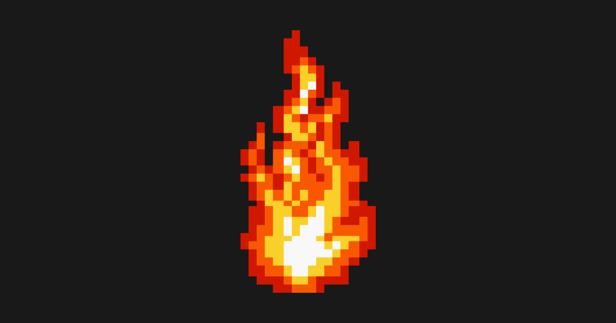 PIXEL ELEMENT - FIRE - Pixel - T-Shirt | TeePublic