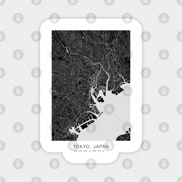 tokyo maps poster - Tokyo - Magnet | TeePublic