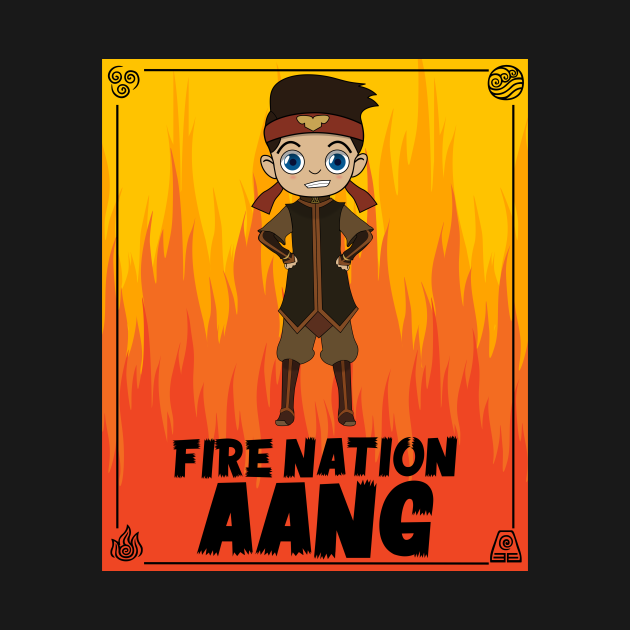 FIRE NATION AANG-KUZON AVATAR CUTE CHIBI POSTER - Avatar Aang - T-Shirt ...