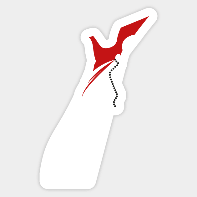 The Red Lady - Leg - Jazz - Sticker | TeePublic