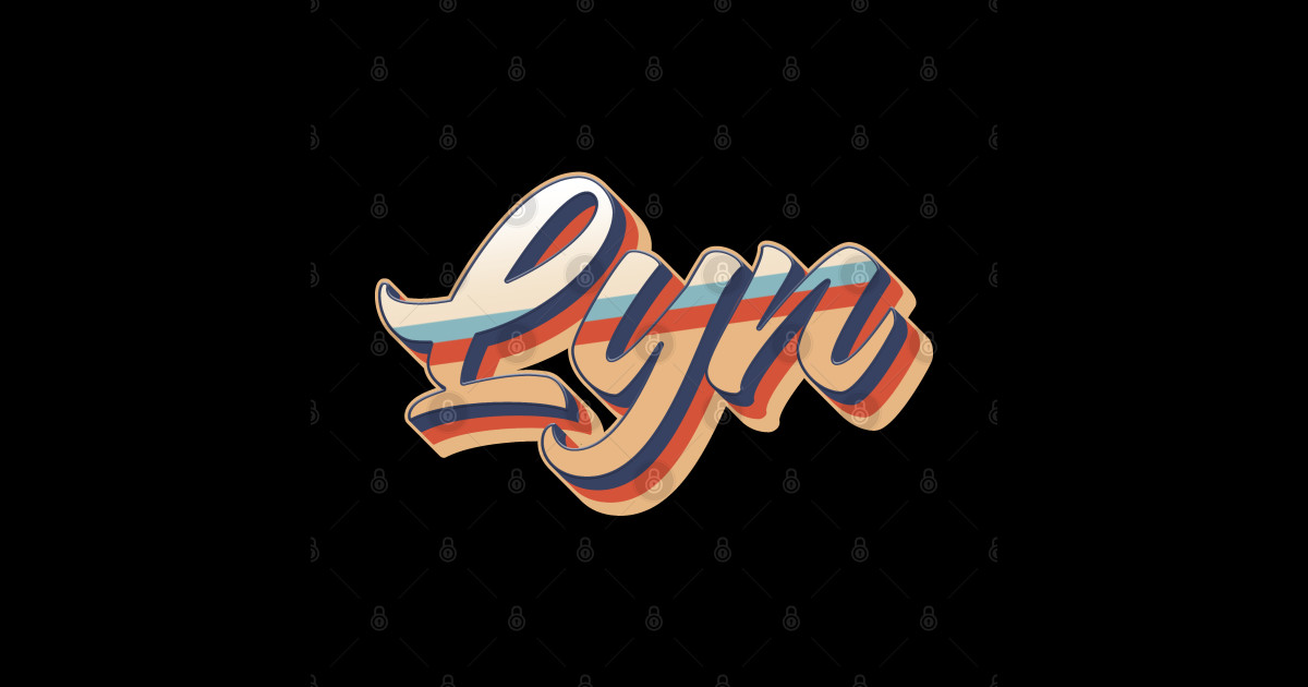 Lyn name - cool 70s retro font surf style design - Lyn Name Cool 70s ...