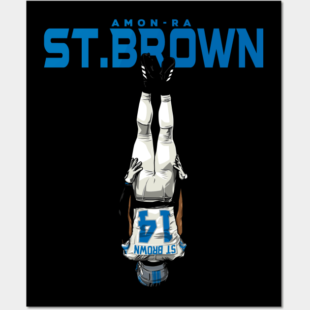 Amon-Ra St. Brown Headstand Celebration - Amon Ra St Brown - Posters ...