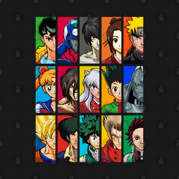 Anime vs Anime (Version 1) - Anime - T-Shirt | TeePublic