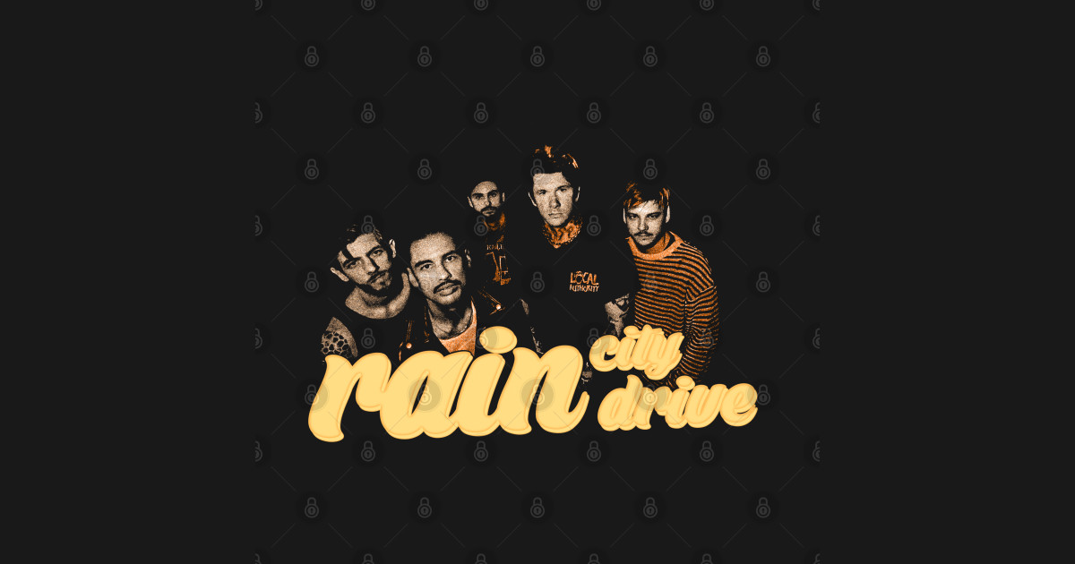 Band metal Member With Typography - Rain City Drive - T-Shirt | TeePublic