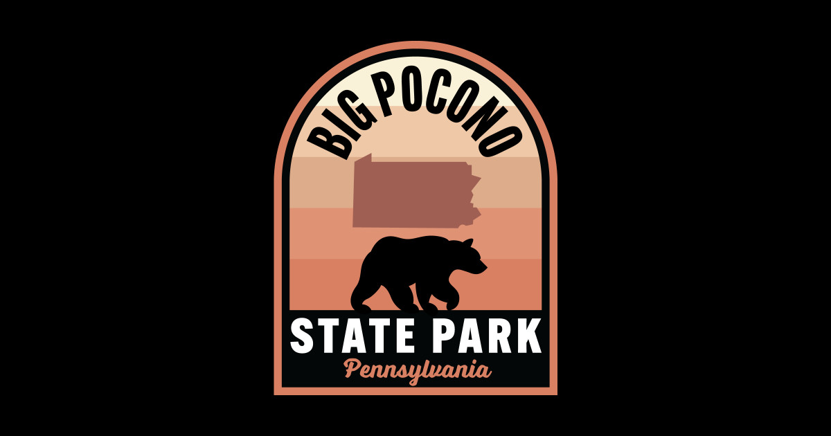 Big Pocono State Park PA Bear - Big Pocono State Park - Sticker | TeePublic