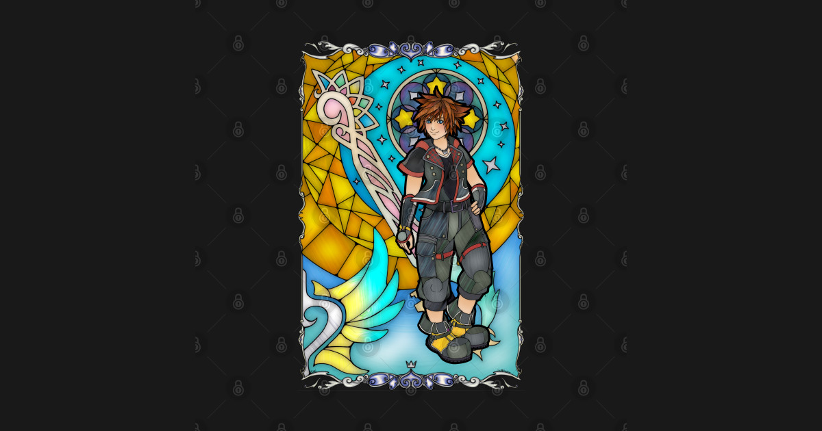 Kingdom Hearts 3 Sora Stained Glass - Kingdom Hearts 3 Sora - T-Shirt ...