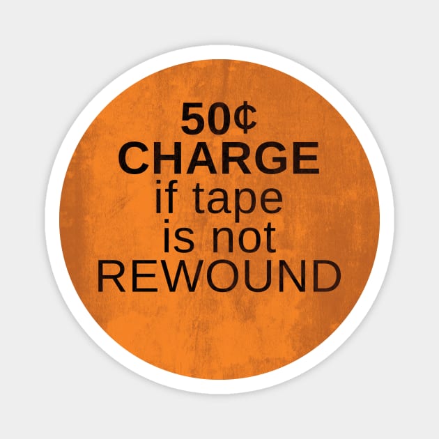 Orange Rewind Sticker - Vhs - Magnet | TeePublic
