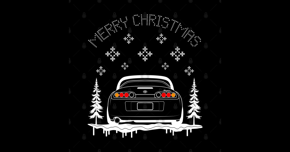 Supra MK4 Christmas - Toyota Supra - Sticker | TeePublic