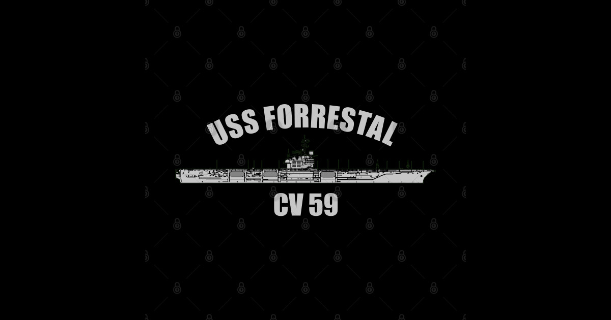 USS FORRESTAL CV 59 - Vintage Aircraft Carrier - Sticker | TeePublic