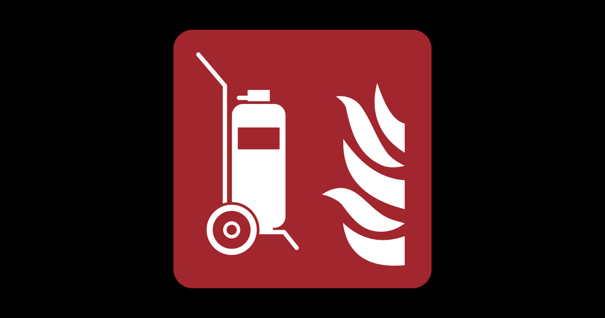 Wheeled Fire Extinguisher Safety Sign - Wheeled Fire Extinguisher ...