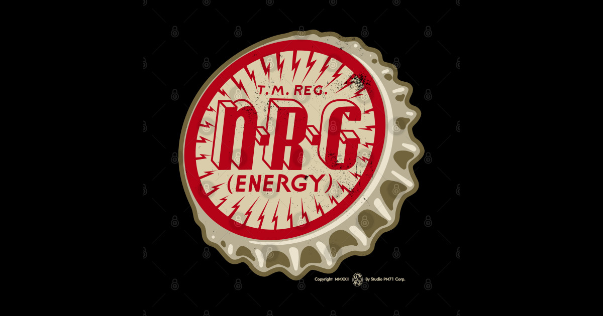 Vintage NRG Energy Soda Bottlecap Distressed - Vintage - Sticker ...