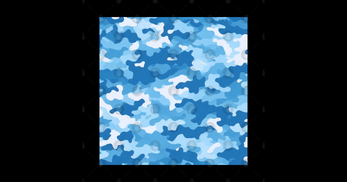 SKY BLUE MILITARY CAMOUFLAGE DESIGN - Camouflage - Sticker | TeePublic