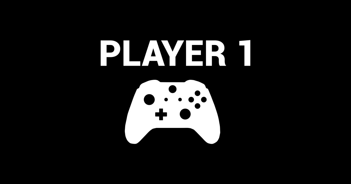 Video Game Player 1 Controller - Player 1 - Sticker | TeePublic