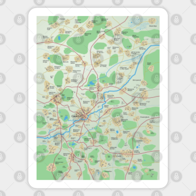 Midsomer Map - Midsomer Murders - Midsomer Murders - Sticker | TeePublic