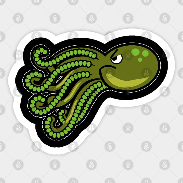 Frowning Octopus - Octopus - Sticker | TeePublic