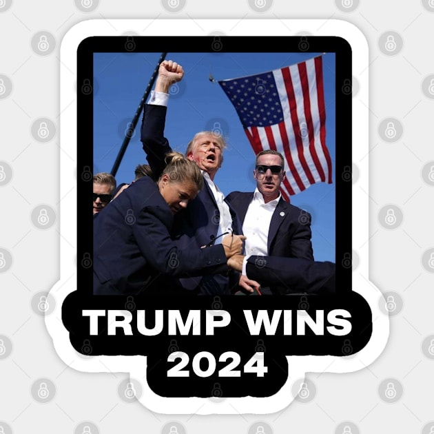 Trump Wins 2024 - Trumpwins2024 - Sticker | TeePublic