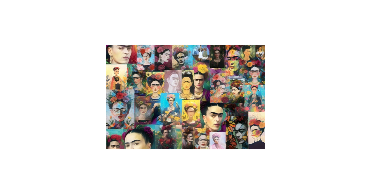 Frida Collage, Watercolor - Retro Frida - T-Shirt | TeePublic