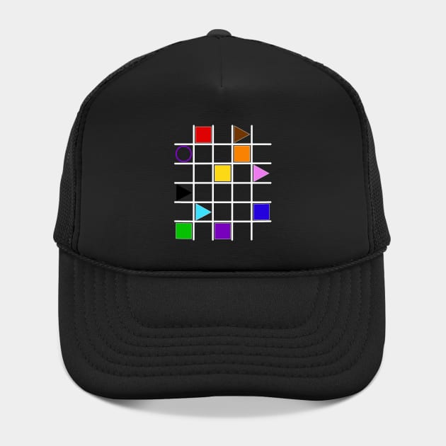 Deconstructed Pride Flag - Square - Hat | TeePublic