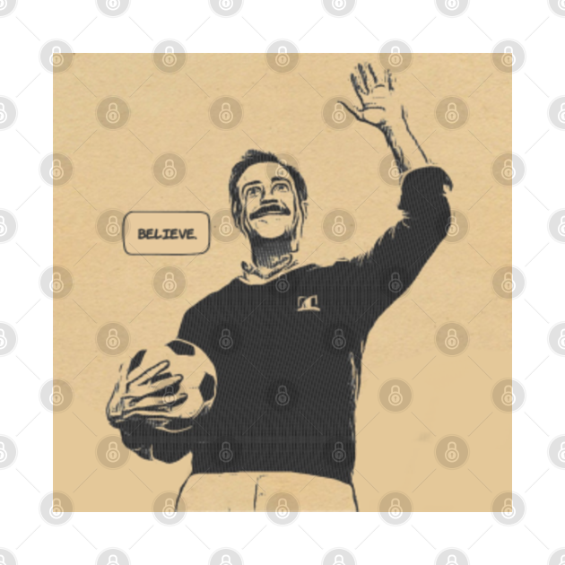 Ted Lasso Drawing- Ted Lasso - Ted Lasso - Pin | TeePublic