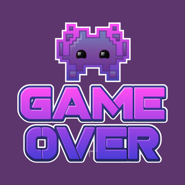 Game Over - Alien Invader Emoji - Game Over - T-Shirt | TeePublic
