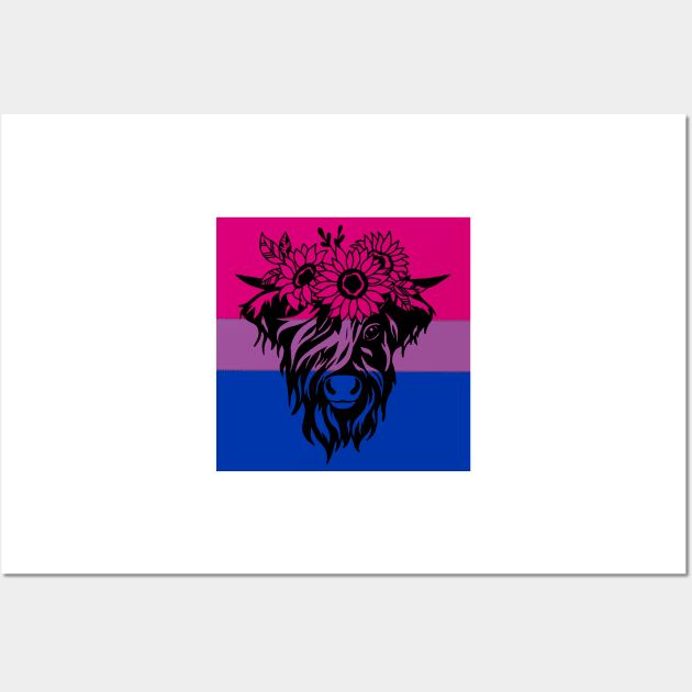 highland cow bi flag - Cow - Posters and Art Prints | TeePublic
