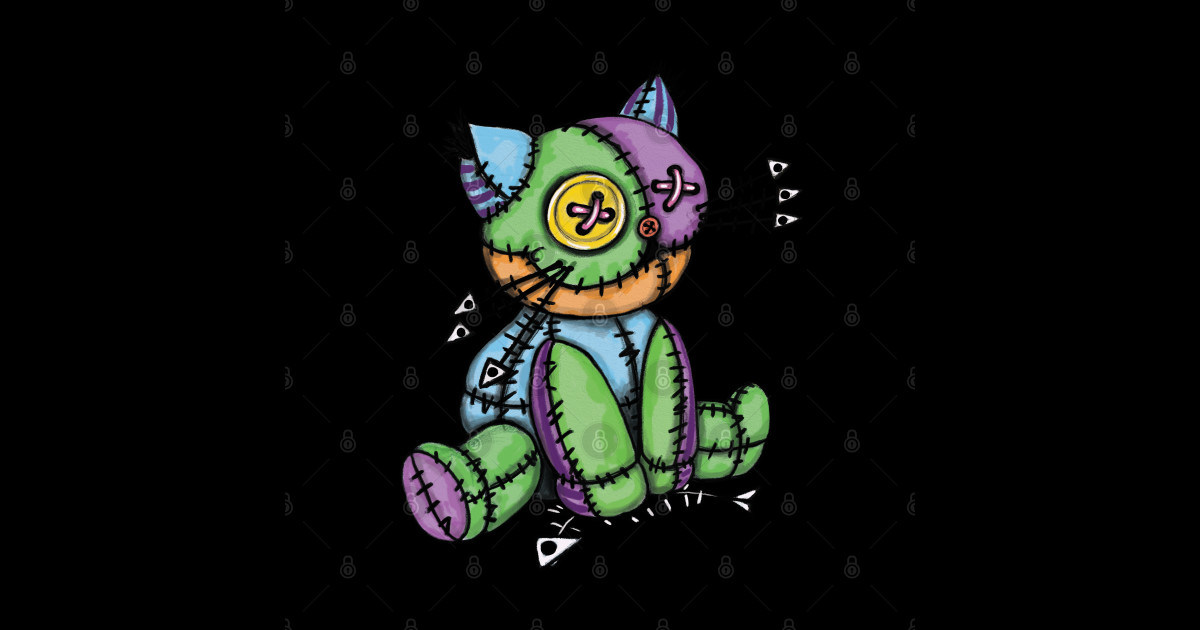 Voodoo cat - Cat - Sticker | TeePublic