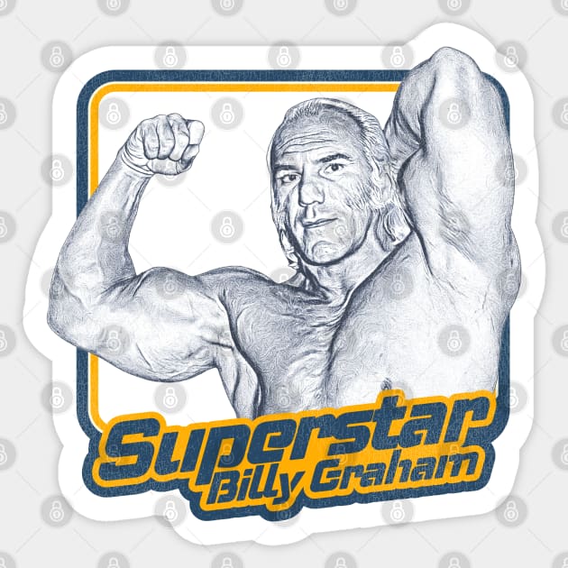 Superstar Billy Graham // Retro Pro Wrestler - Pro Wrestling - Sticker ...