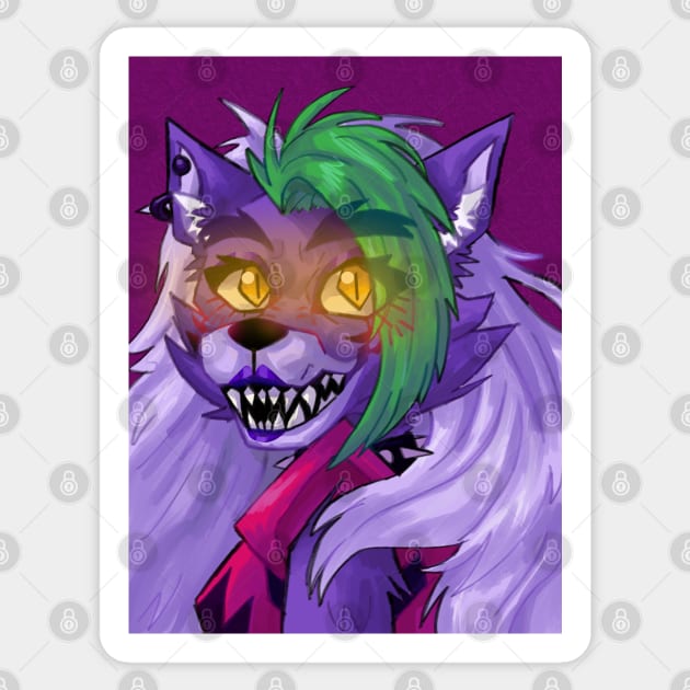Roxanne Wolf Rockstar Row Poster - Fnaf - Sticker | TeePublic